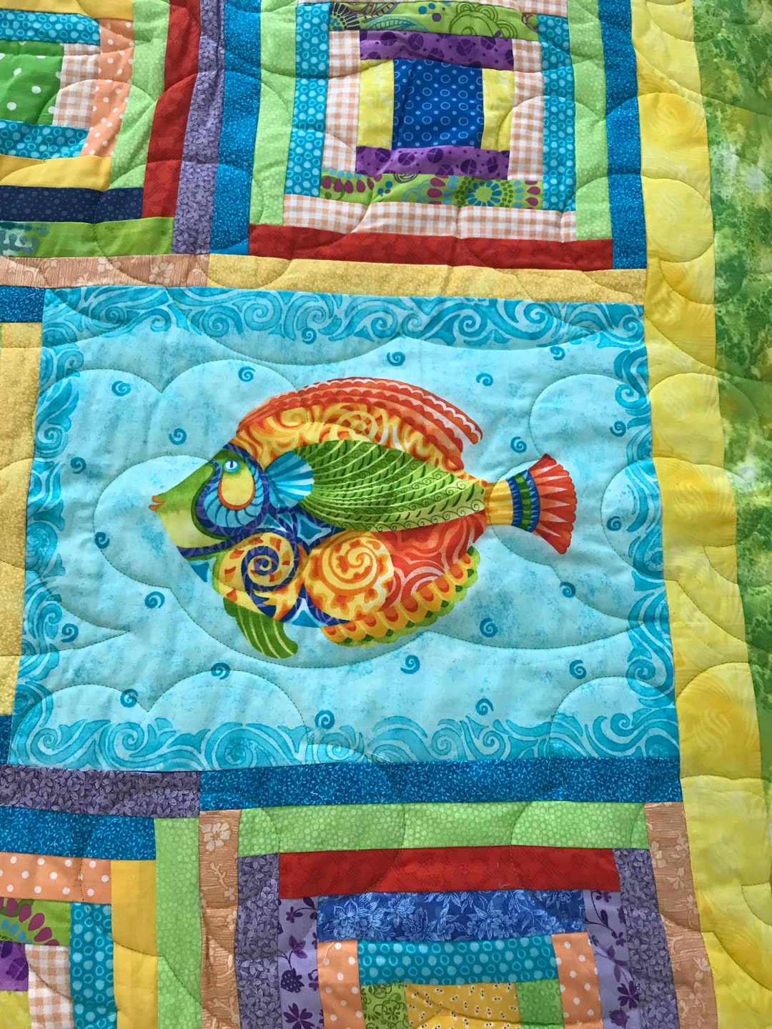 Multi Fish Quilt - Etsy