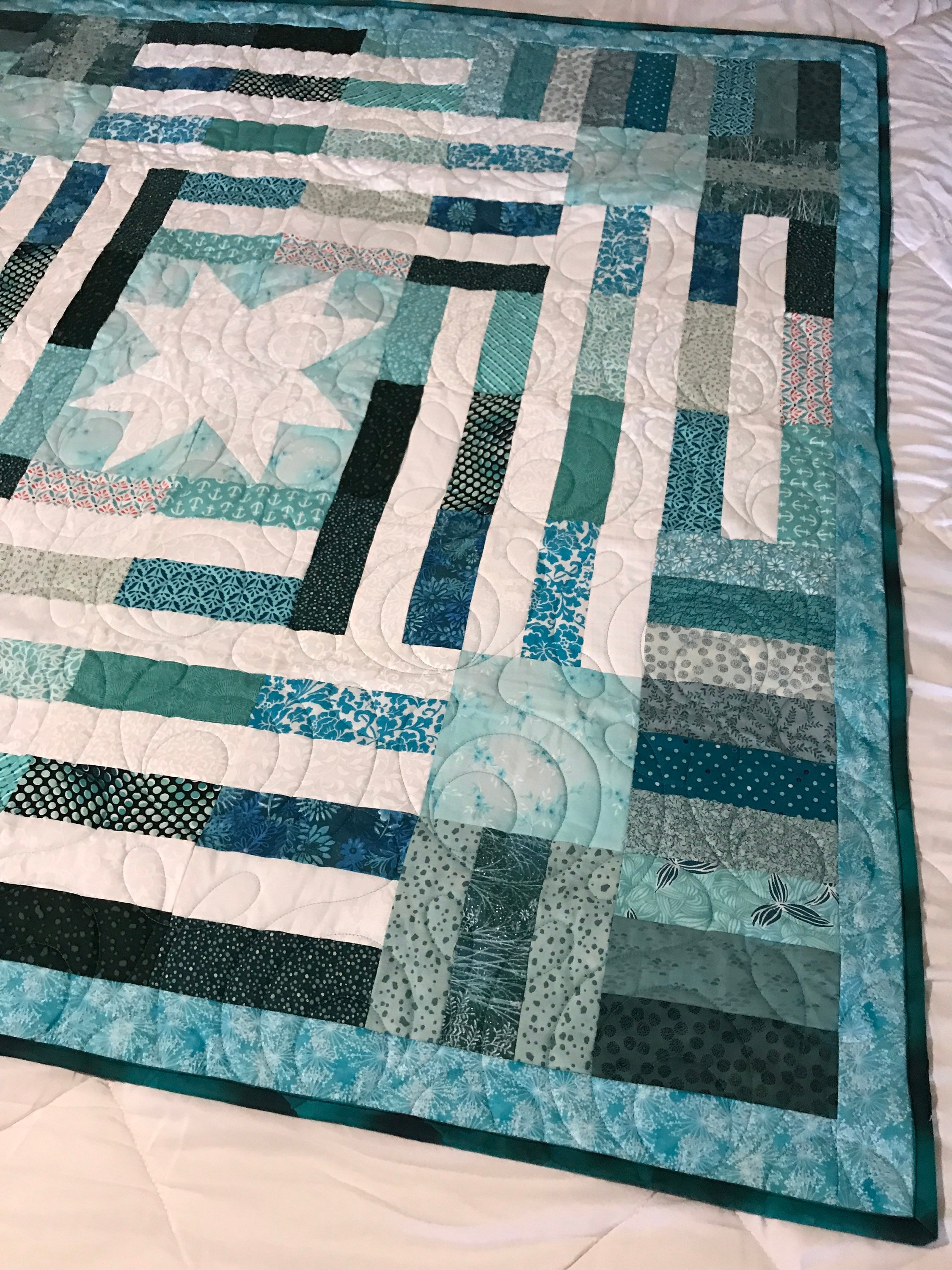 Agua Star Lap Quilt - Etsy