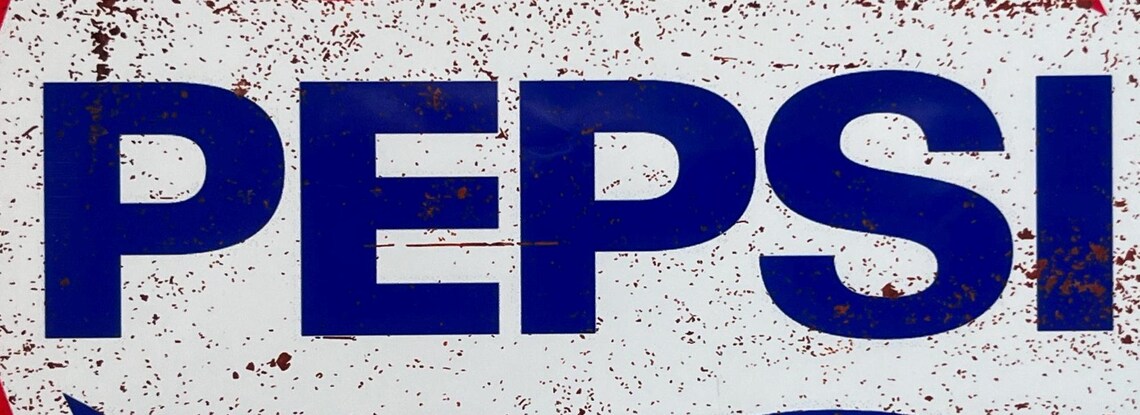 Metal Vintage Style Wall Sign - Pepsi Cola Advertising Sign, Rusty Look ...