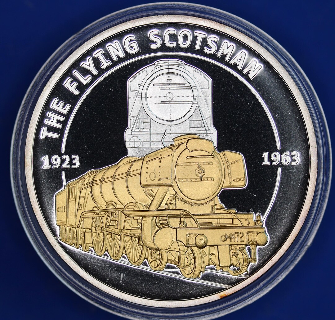 Icons of a Nation, Flying Scotsman Silver-plated Medallion, 40mm [12/25 ...