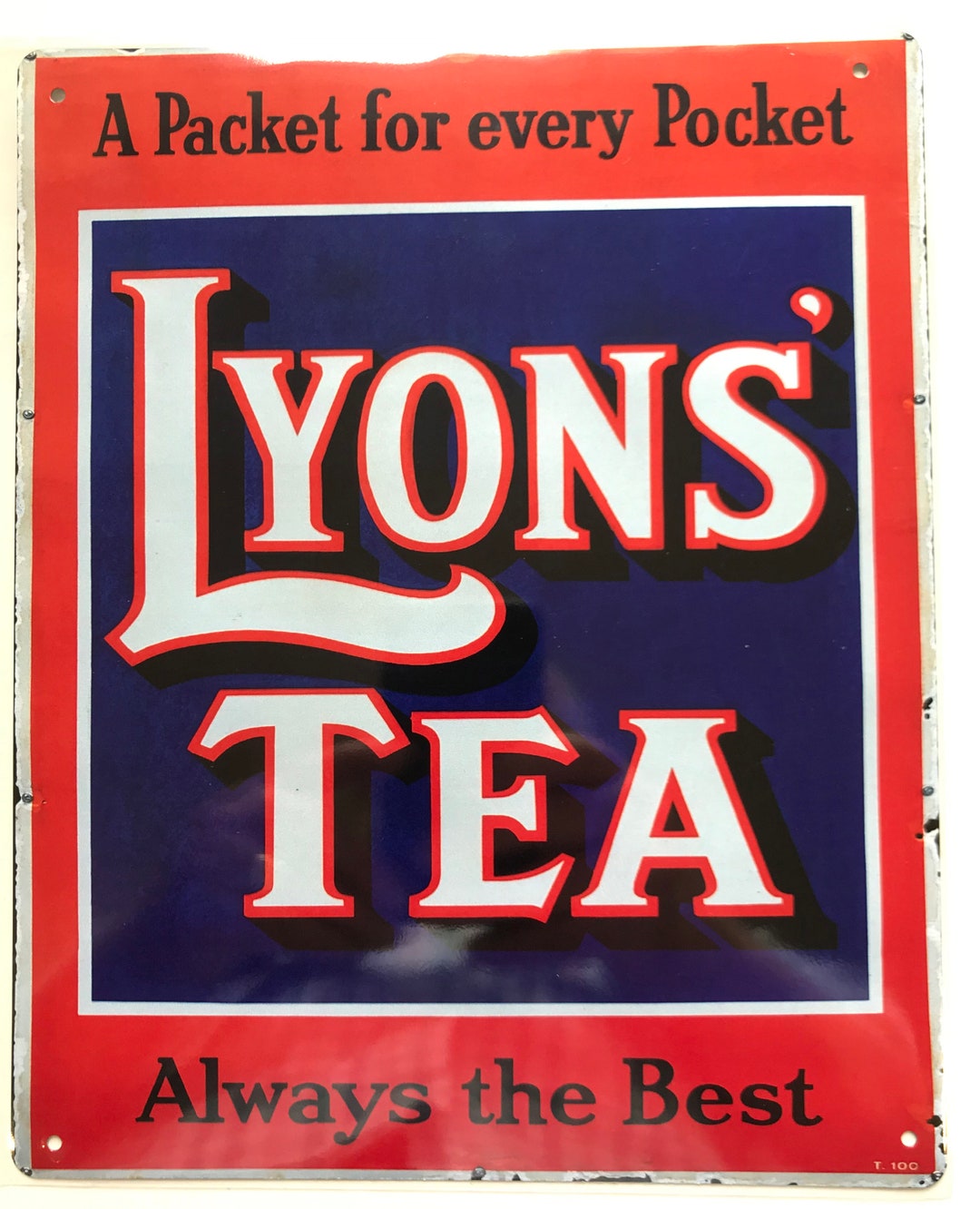 Aluminium Vintage Style Wall Sign - Lyons Tea Always the Best 10x8 Inch ...