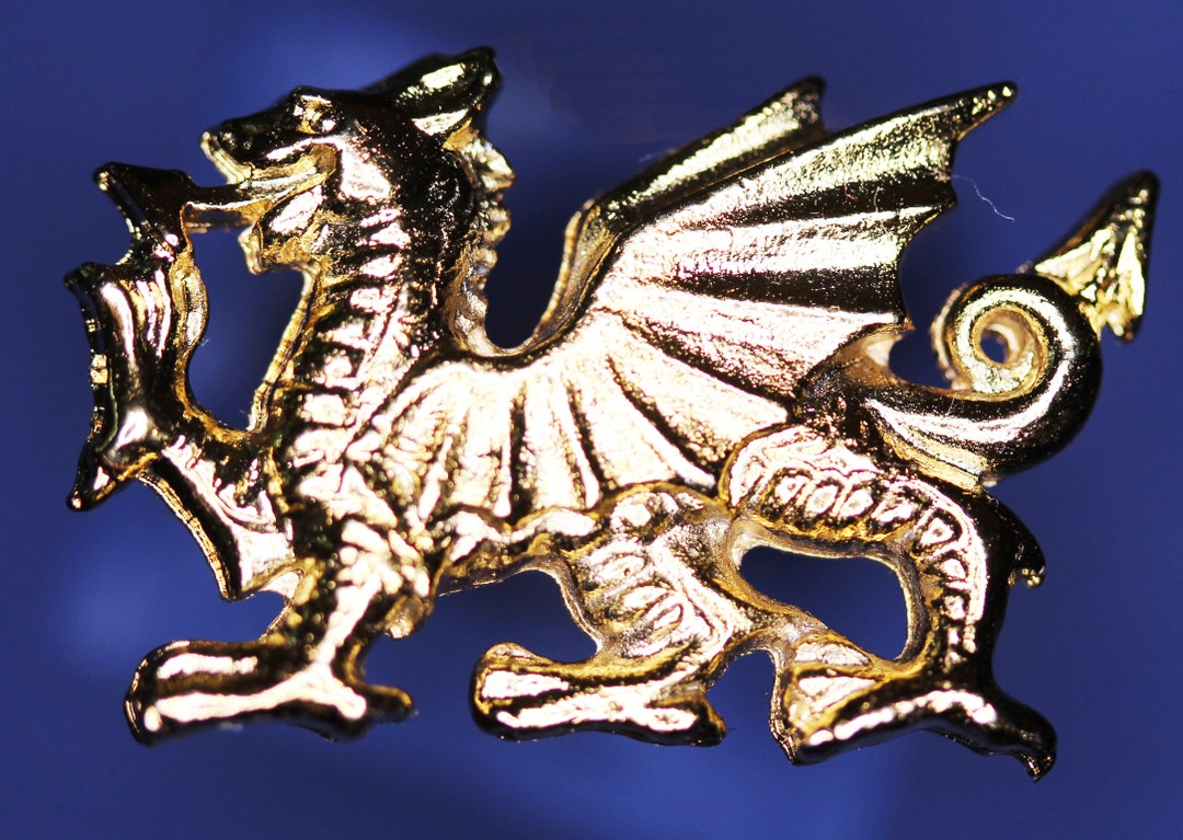 Welsh Dragon Pin Badge Gold Plated, Wales Cymru WDGPIN - Etsy