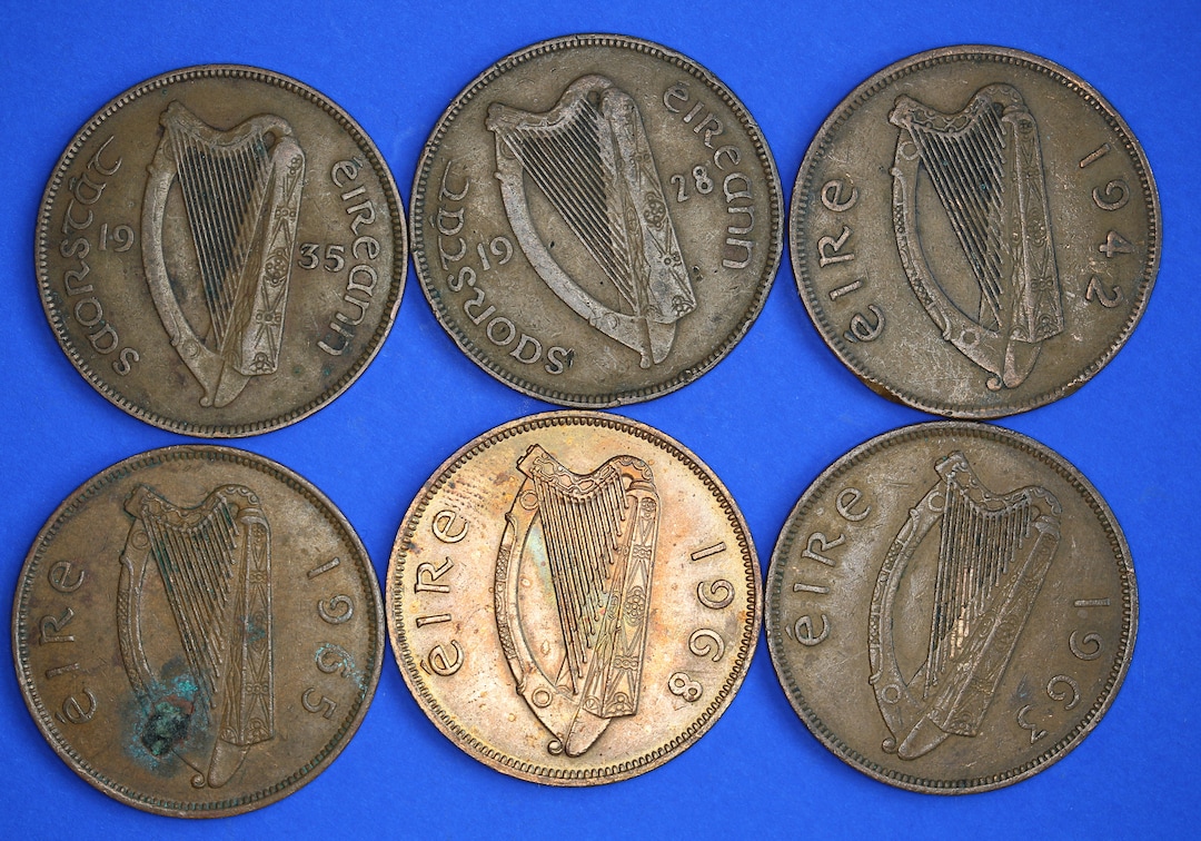 GENUINE Collection Irish Penny 1d EIRE Ireland Coins - Etsy