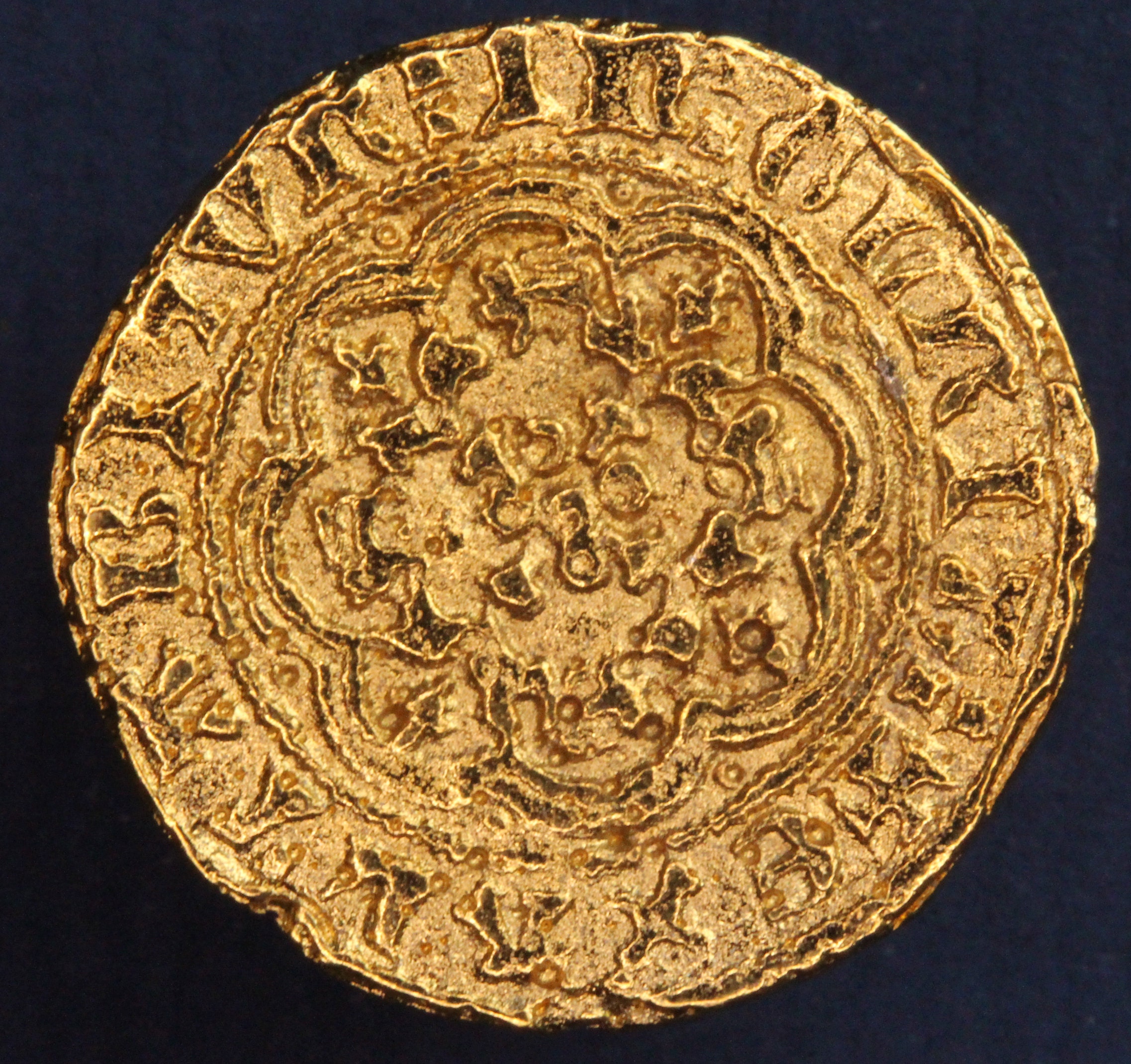 REPRODUCTION Medieval Coin, Replica Edward III Gold Quarter Noble (20mm ...