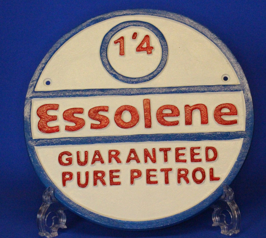 Reproduction Aluminium Essolene Plaque /advertising Sign 24 X 34 Cm ...