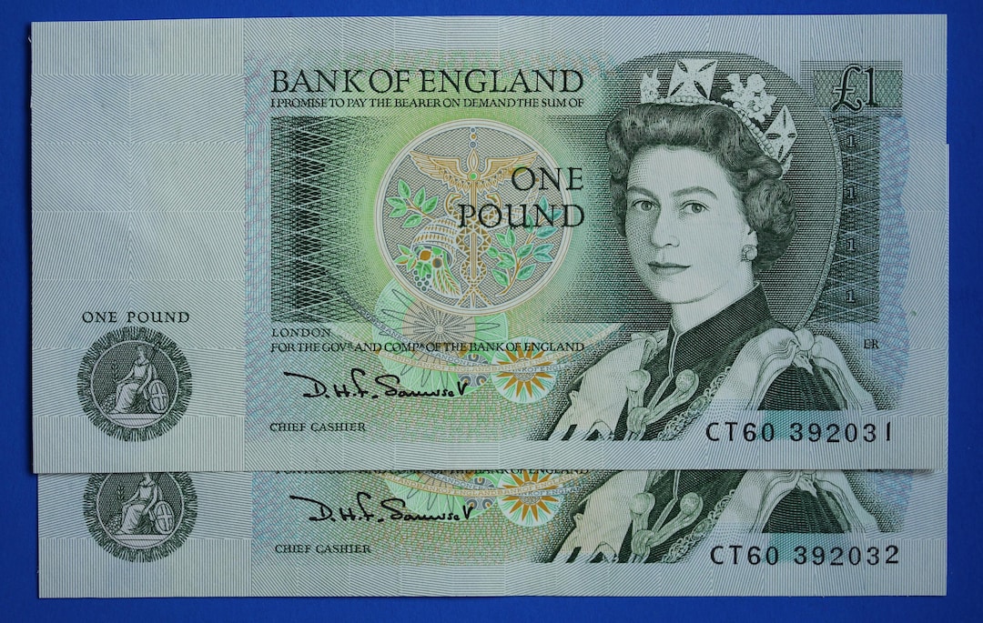 2x 1981 Bank of England One Pound 1 Pound Somerset Prefix "ct60 ...