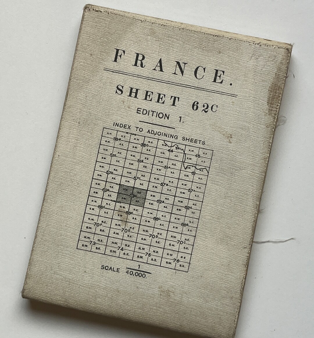 British Army Militaria World War 1 WW1 WW1 1917 Map of France Peronne ...