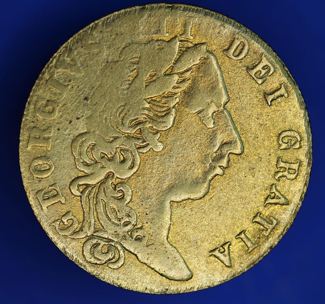 GENUINE British Coin - George III Brass Guinea Gaming Token "1797 Good ...