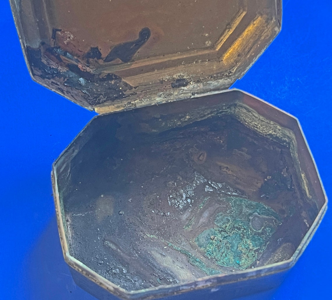 Vintage Cairo Ware Brass Engraved Trinket Jewellery Box, 4 X 3 X 1.5 ...