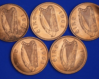 GENUINE Collection Irish Penny 1d EIRE Ireland Coins - Etsy