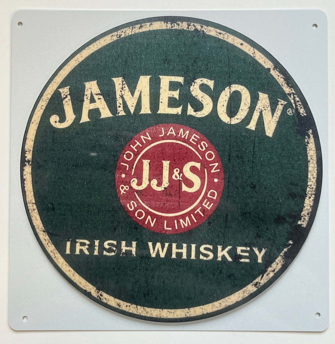 Aluminium Vintage Style Wall Sign - Jameson Whiskey Advertising Sign, 8 ...