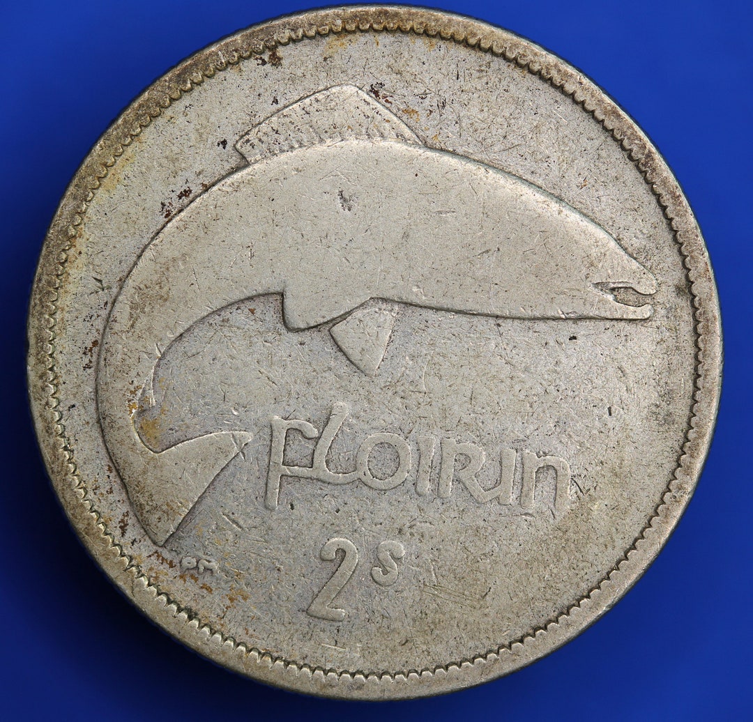 GENUINE 1934 Irish Florin Two Shilling Ireland EIRE Coin, 75% Silver ...