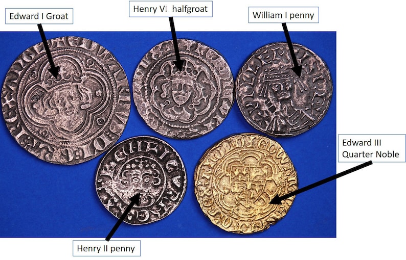 REPRODUCTION Medieval coins 5 Medieval coins William 1 | Etsy