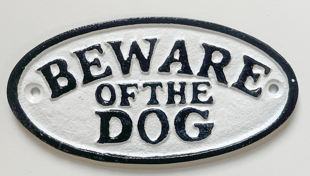 Small beware of the Dog SIGN 17 Cm Wide DOG1 - Etsy