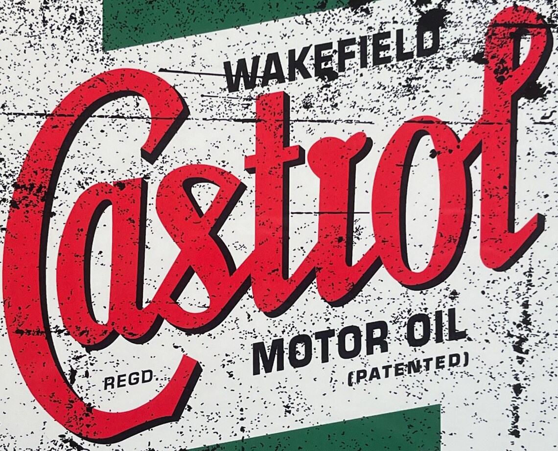 Reproduction Metal Vintage Style Wall Sign - Castrol Motor Oil 10.5 X 7 ...