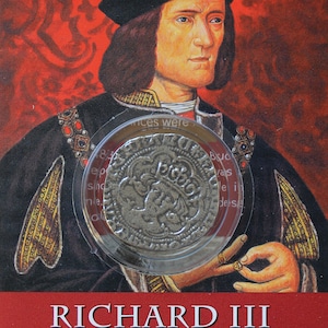 REPRODUCTION Medieval Coin Richard III Gold Plated ANGEL & Groat (4 ...