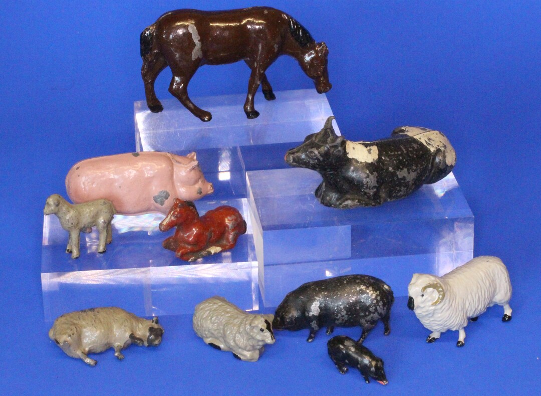 Collection Vintage Lead Farm Animals, Made in England Largest 4.5cm ...