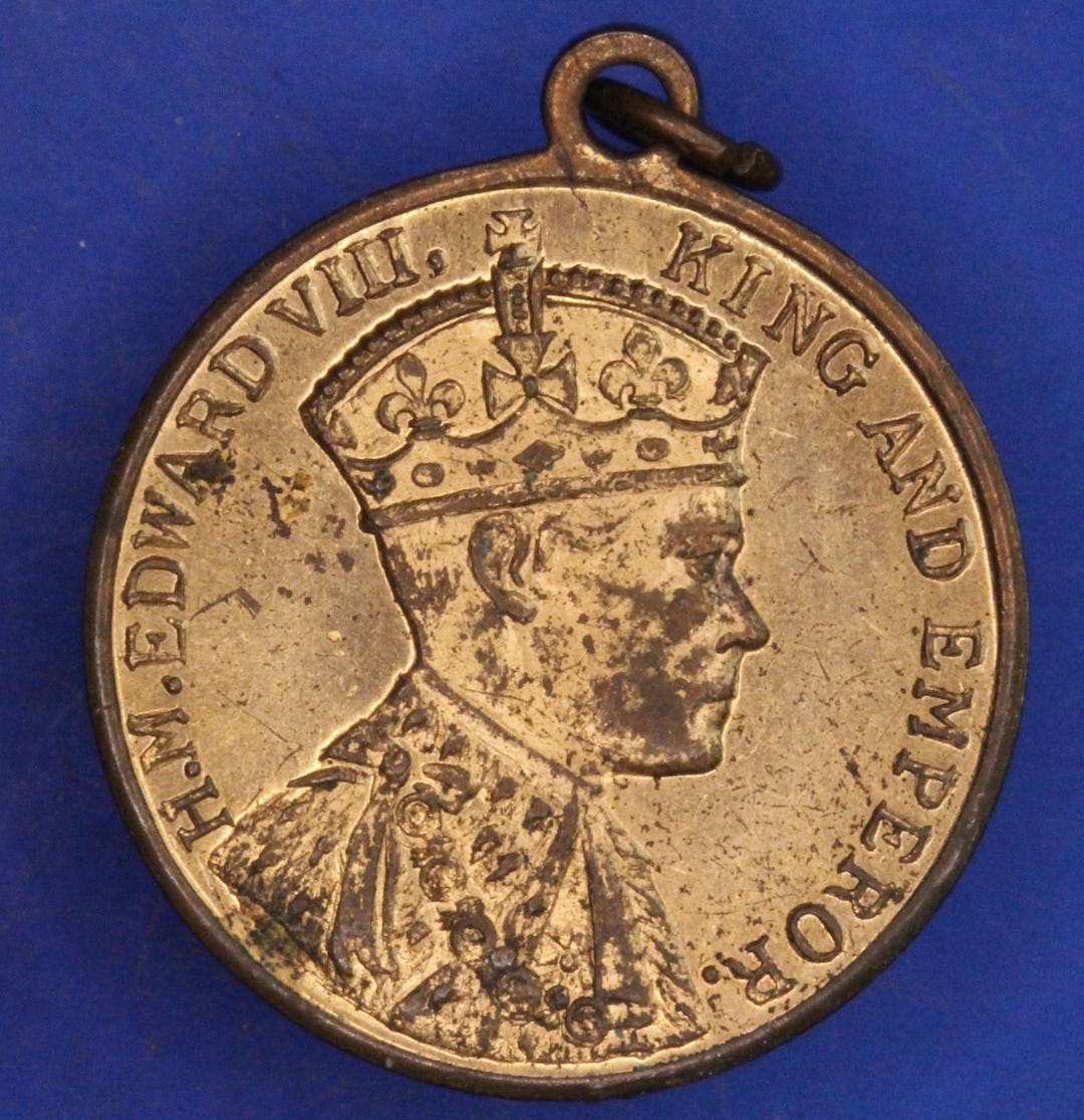 British Medal /medallion - 1937 Edward VIII Coronation Medal, 25mm [10/ ...