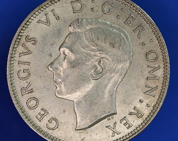 GENUINE British Coin - 1941 George VI Florin, Two Shillings, 50% Silver ...