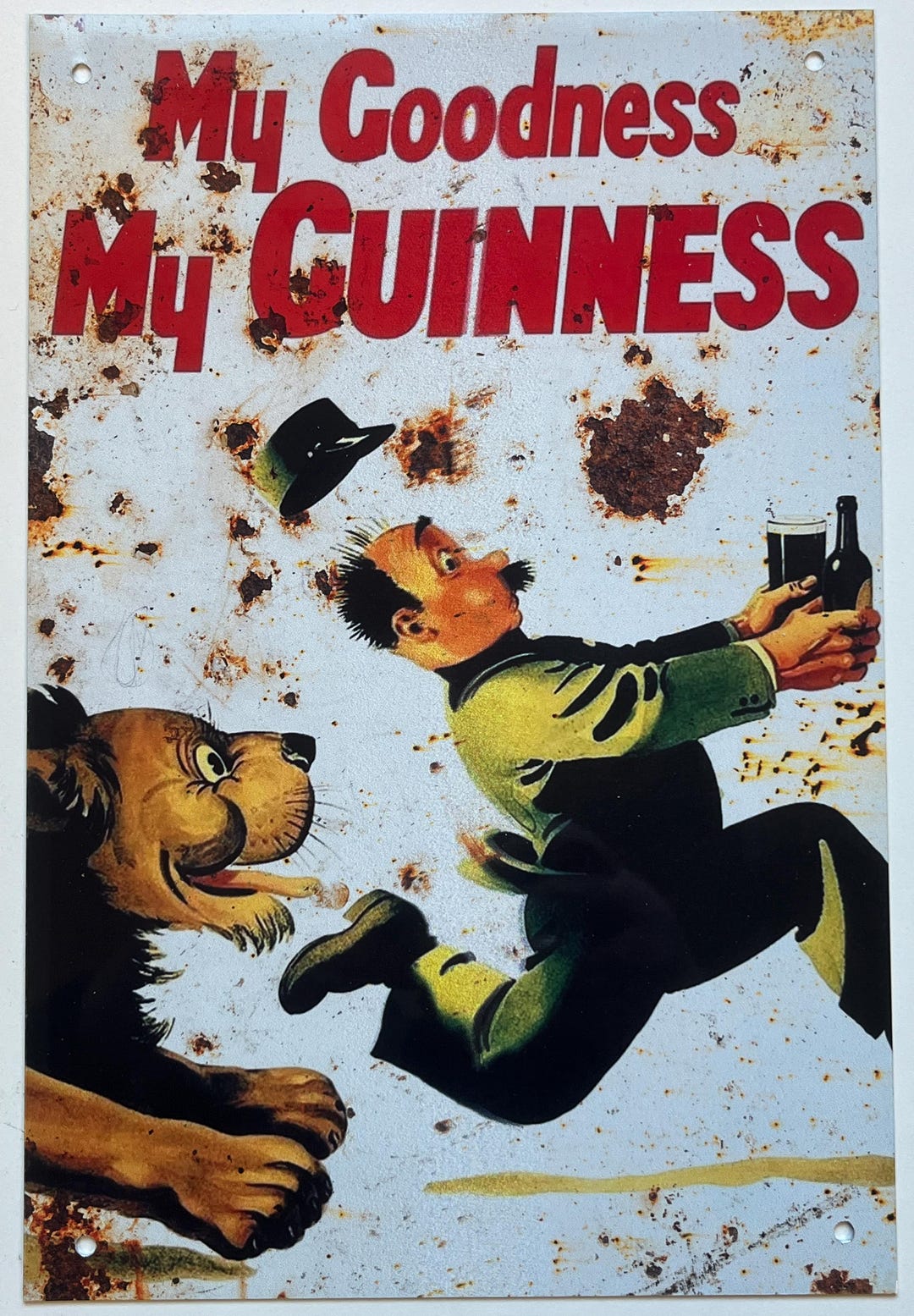 Metal Vintage Style Wall Sign - My Goodness My Guinness, Lion ...