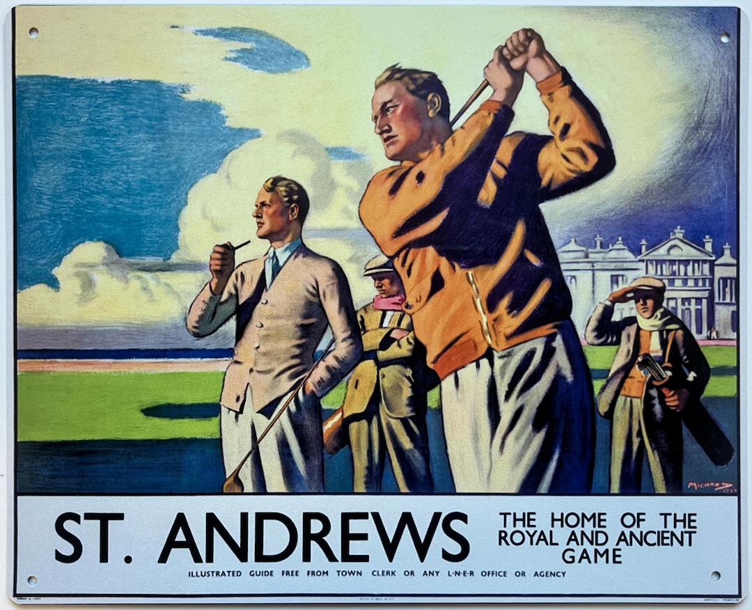 Metal Vintage Style Sign St Andrews the Home of the Royal and Ancient ...