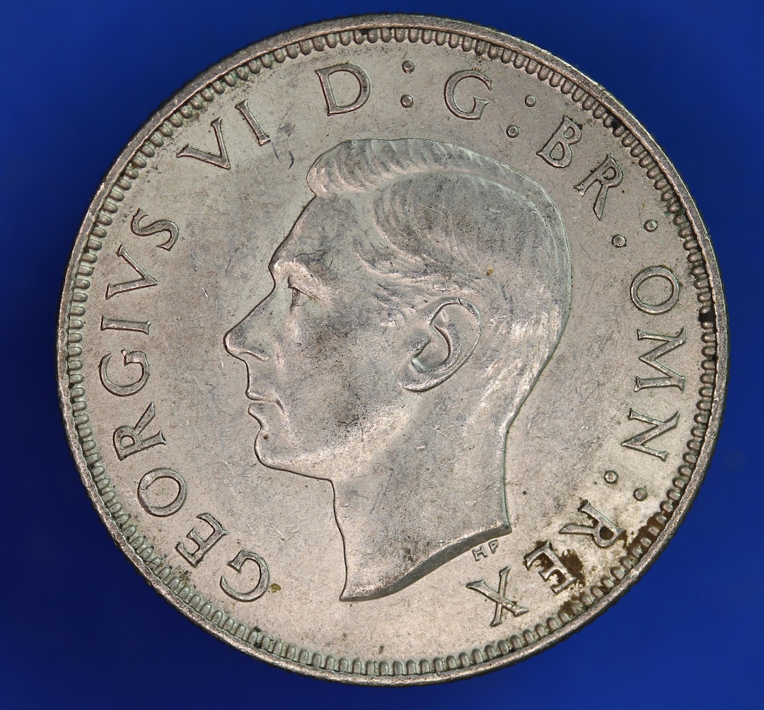 GENUINE British Coin - 1940 George VI Two Shillings, 50% Silver Coin ...