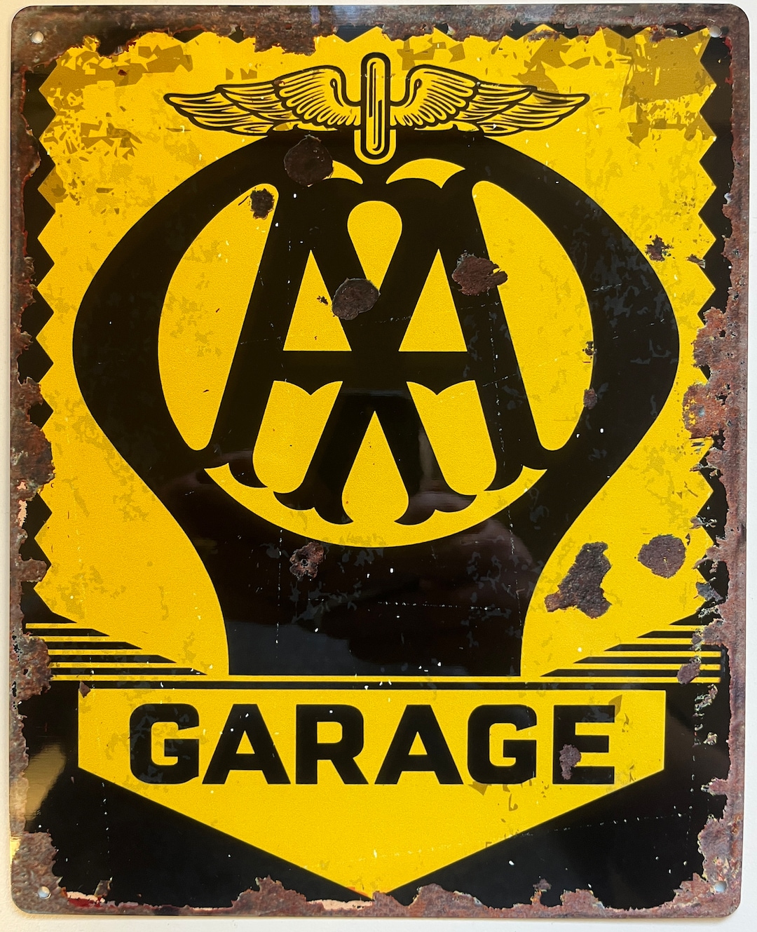 Reproduction Metal Vintage Style Wall Sign - Automobile Association AA ...
