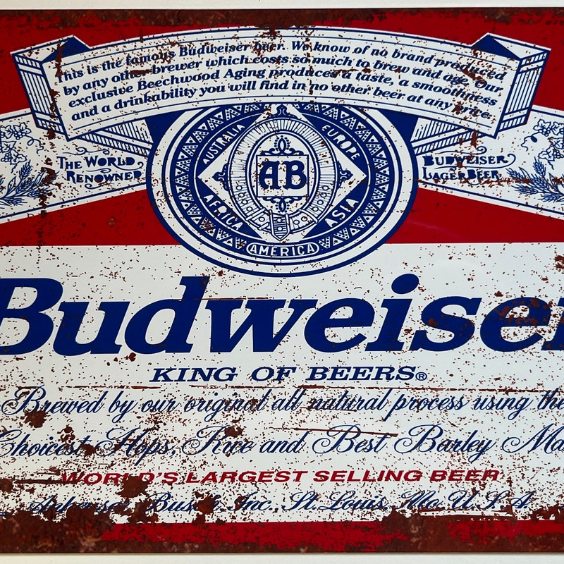 Budweiser Sign - Etsy