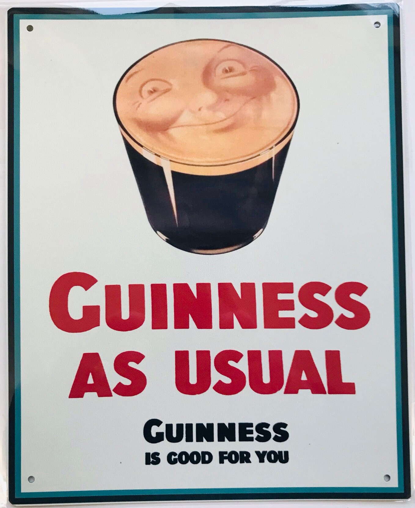 Guiness Vintage Reproduction Metal Sign Advertisements Collectibles ...
