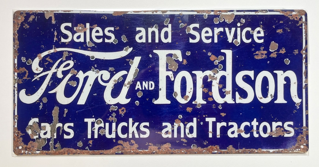 Metal Vintage Style Wall Sign - Ford Fordson Service 12x6 Inch [FORD1 ...