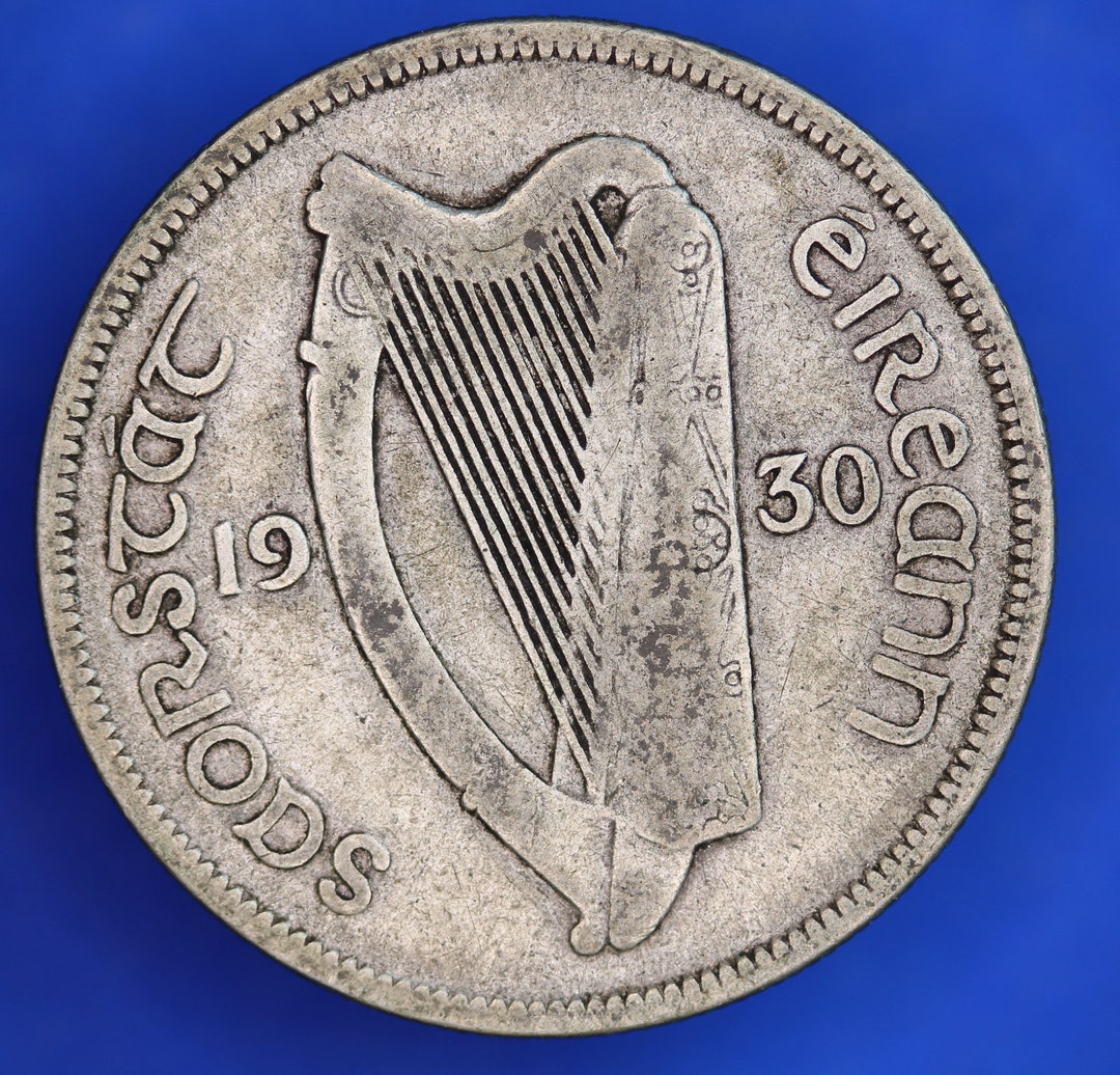 GENUINE 1930 Irish Half Crown 2/6 Ireland EIRE Coin, 75% Silver [R05/24 ...
