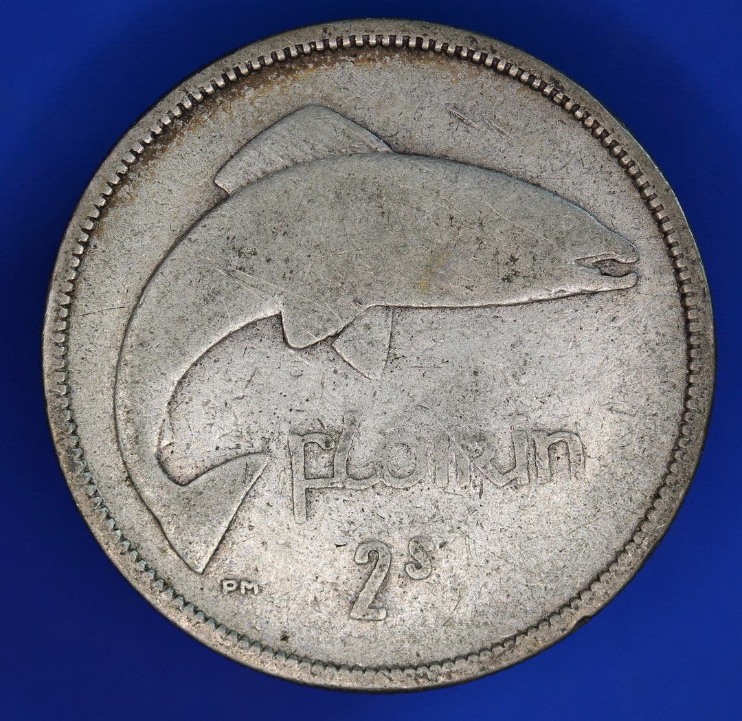GENUINE 1940 Irish Florin Two Shillings Ireland EIRE Coin, 75% Silver ...