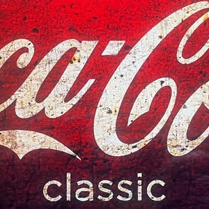 Metal Vintage Style Wall Sign - Coke, Coca-cola Advertising Sign, Rusty ...