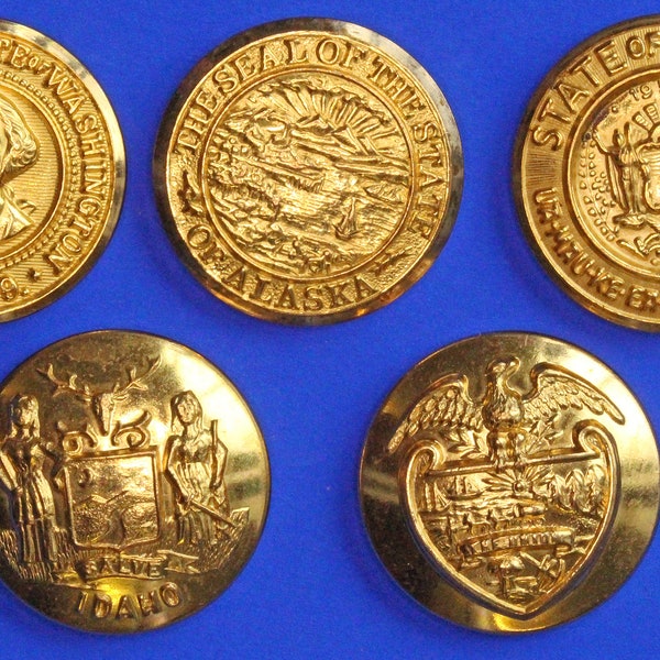 State Seal Buttons - Etsy