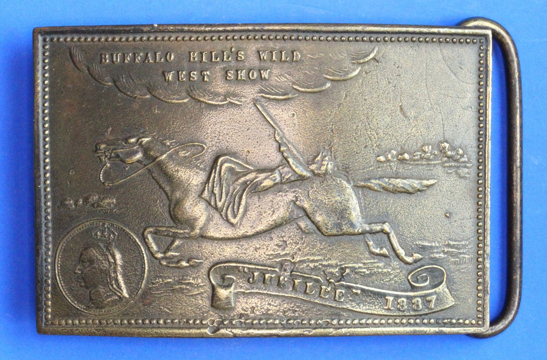 Vintage Brass Buckle, Buffalo Bill Victoria Jubilee 1887, for 2 Belt 04 ...