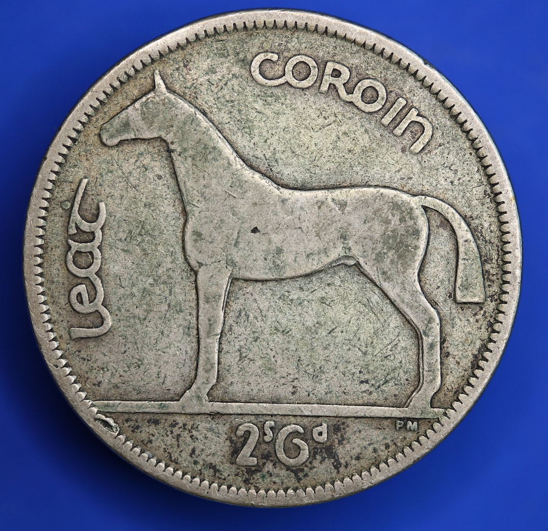 GENUINE 1940 Irish Half Crown 2/6 Ireland EIRE Coin, 75% Silver [R12/24 ...