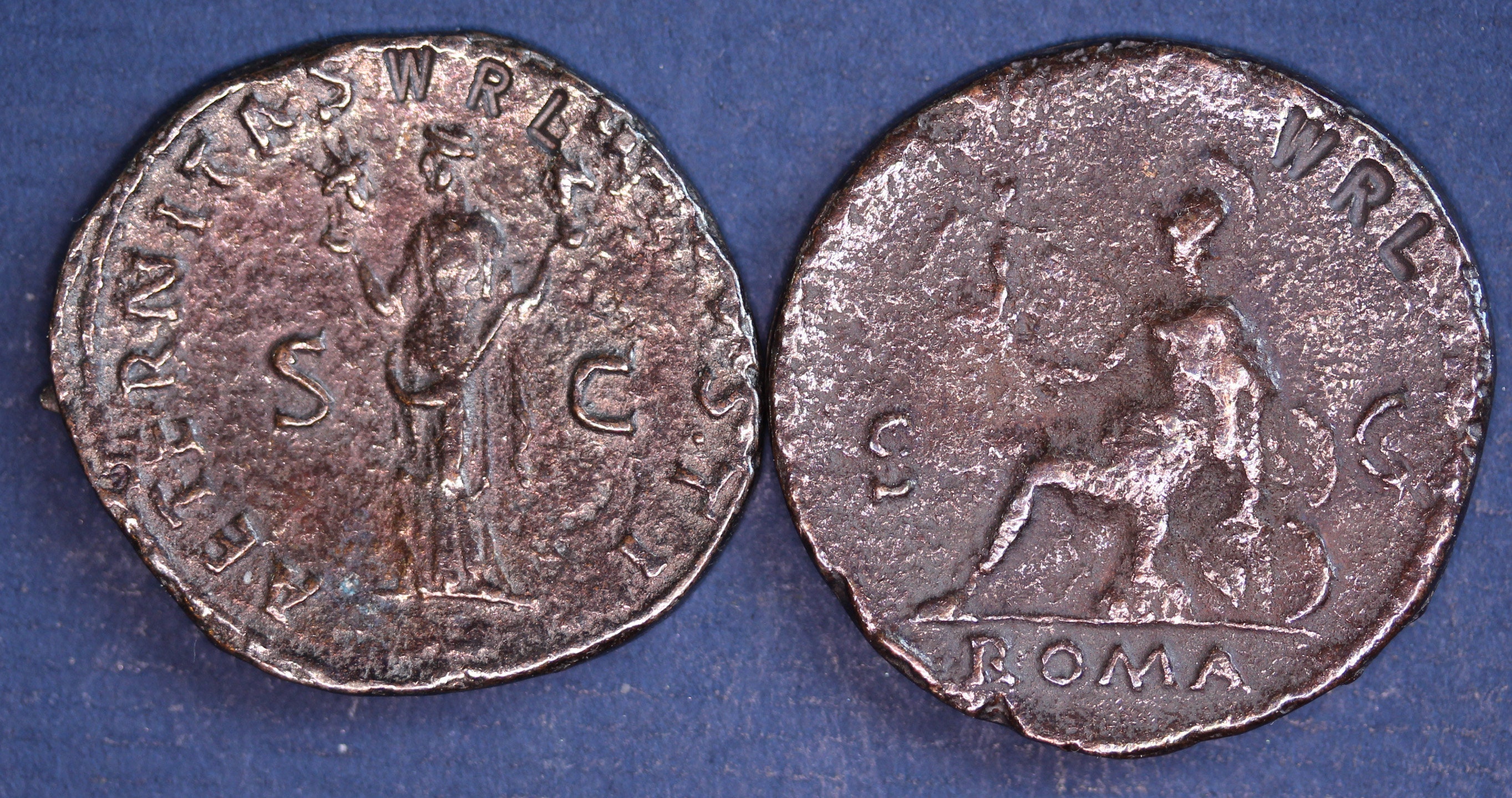 2 REPRODUCTION Roman Coins Dupondius Nero & Hadrian 2MRC - Etsy UK