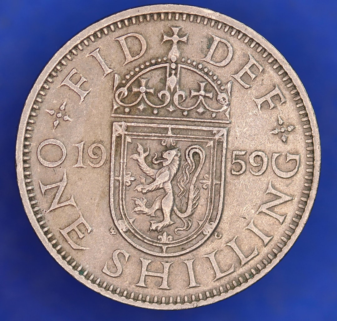 GENUINE British Coin - 1959 Elizabeth II Scottish Shilling Coin [11/24 ...