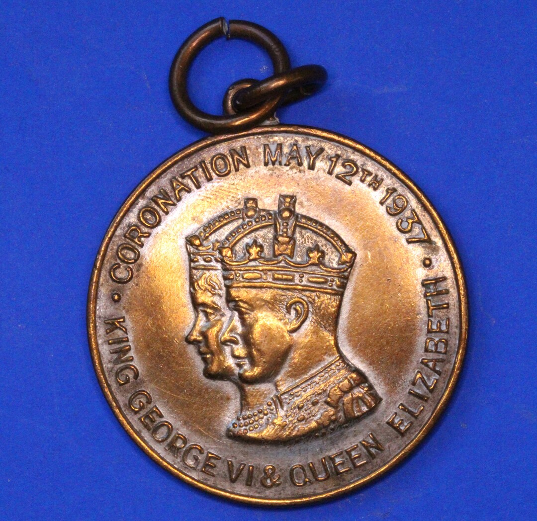 British Medal /medallion - 1937 George VI Queen Elizabeth Coronation ...