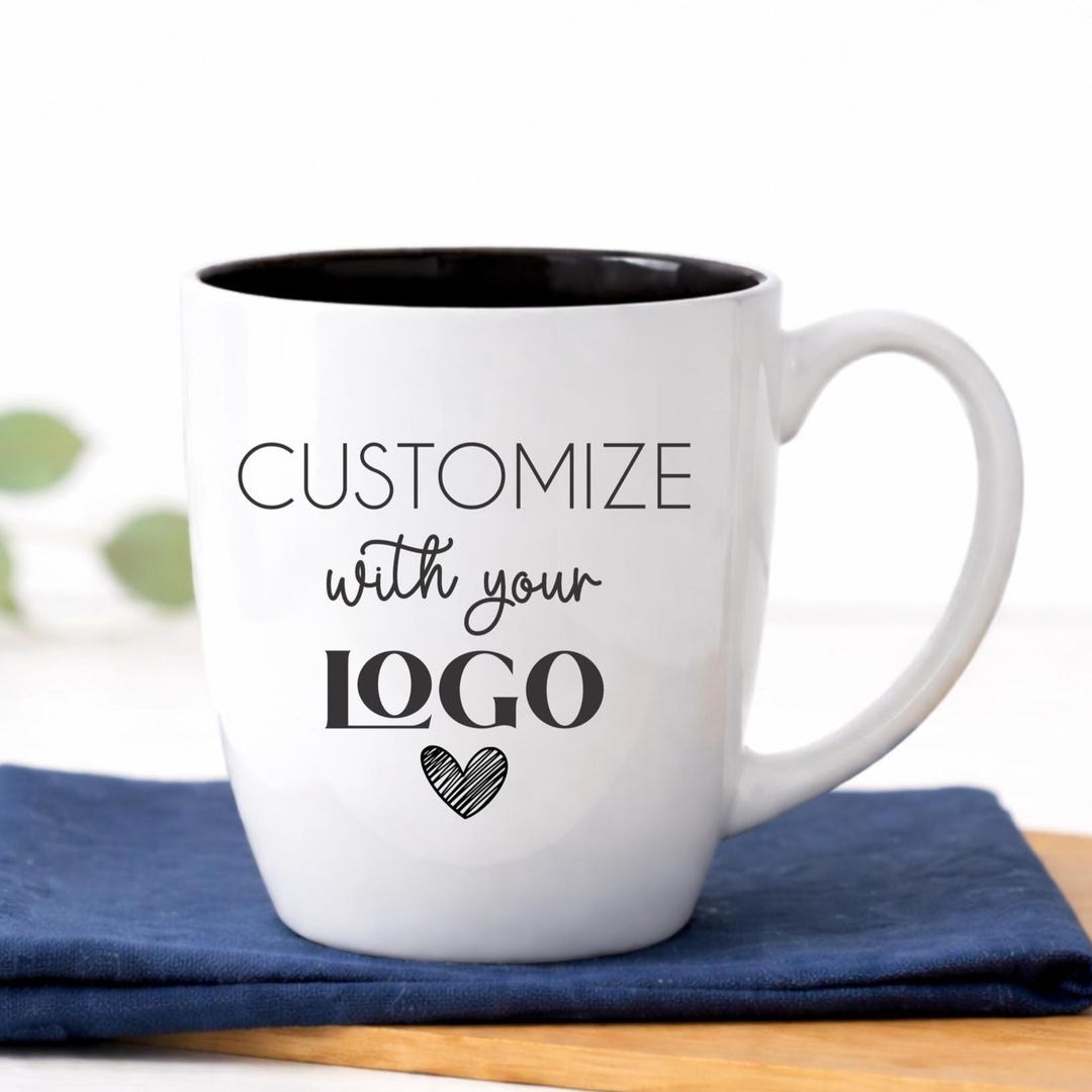 Custom Logo Bistro Mug – Personalized Business Branding - Etsy