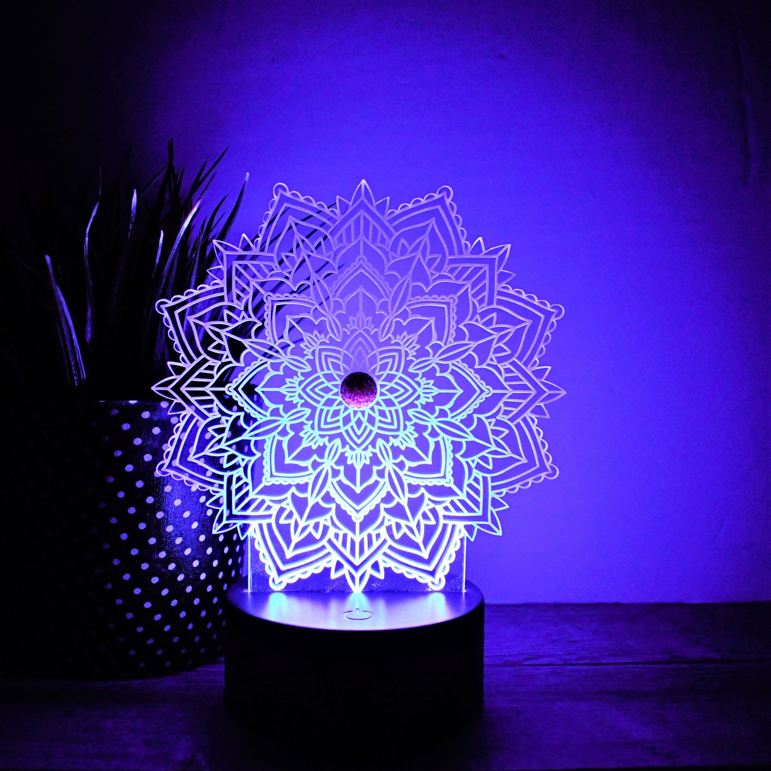 Personalized Mandala LED Night Light | Custom Engraved Gift - Etsy