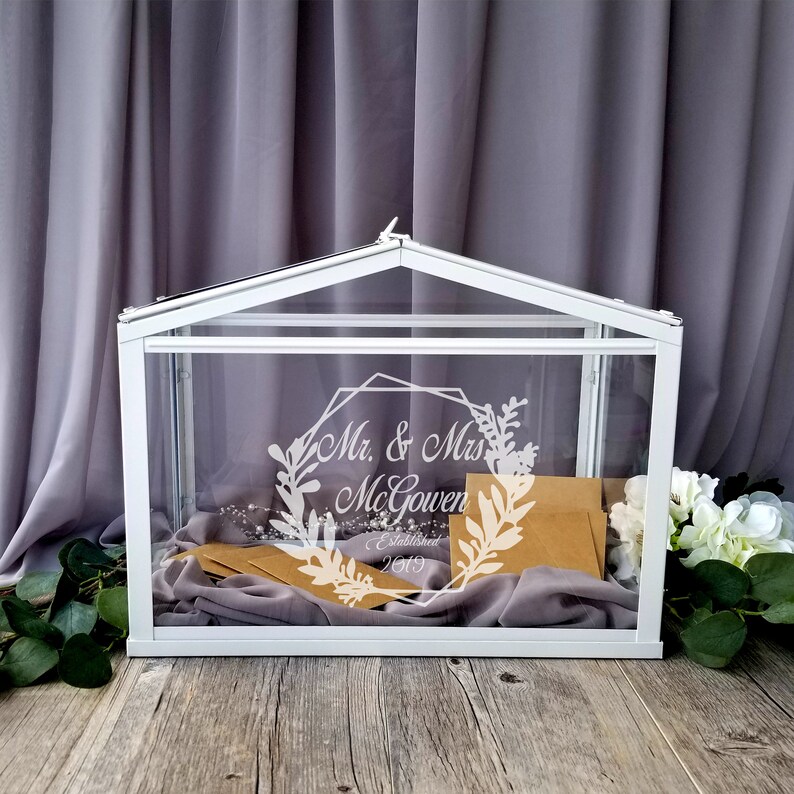 Personalized Acrylic Card Box I Wedding Card Box With Lock | Etsy