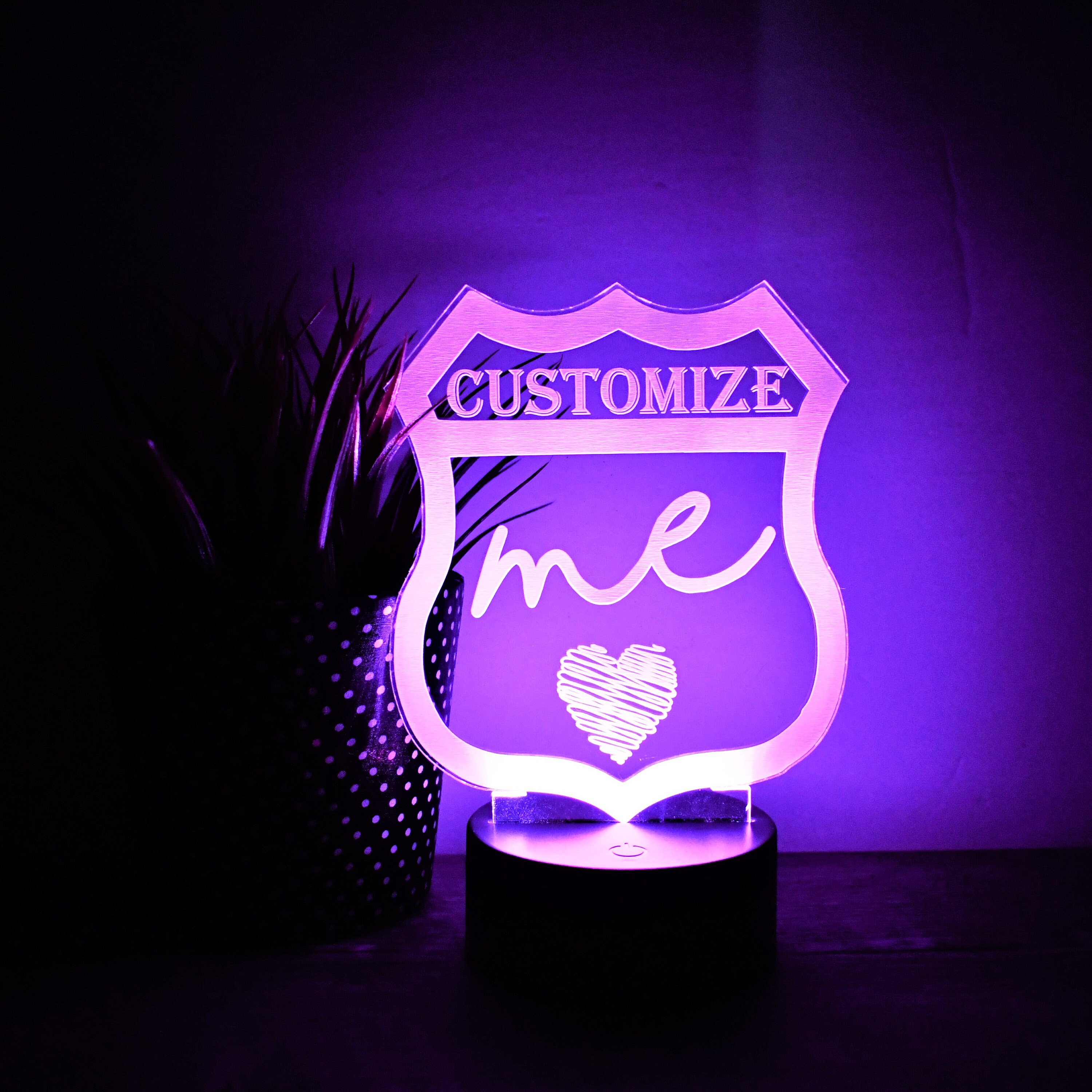 Personalized Night Light Custom LED Lightpersonalized - Etsy UK