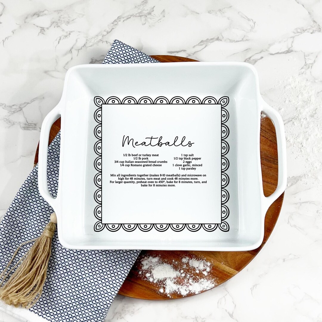 Custom Handwritten Recipe Bakeware | Personalized Casserole Pan | Hand ...