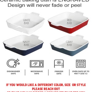 Custom Engraved Casserole Dish | Personalized | Hand Written Recipe ...