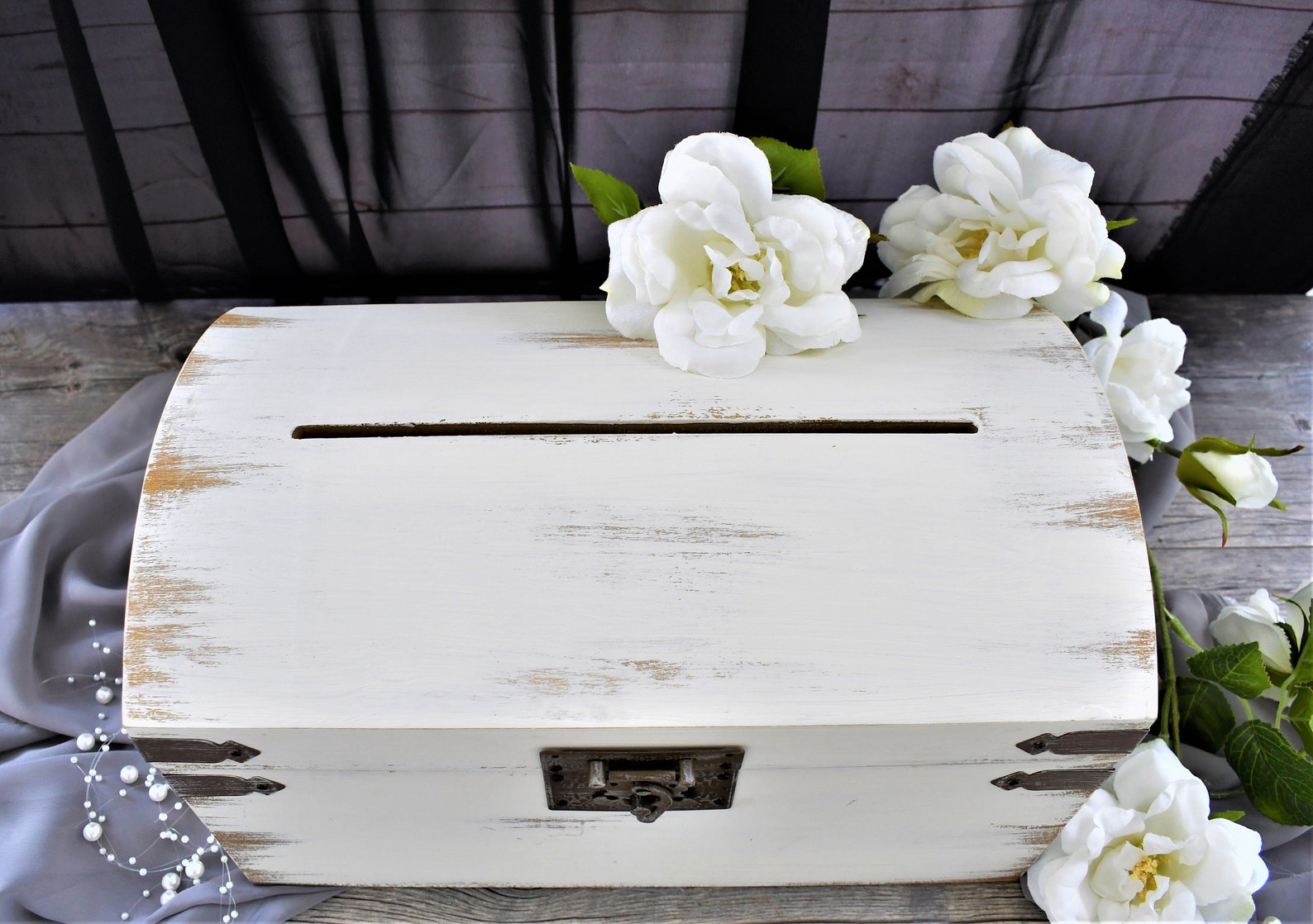 Personalized Wood Card Box I Wedding Card Box With Lock - Etsy