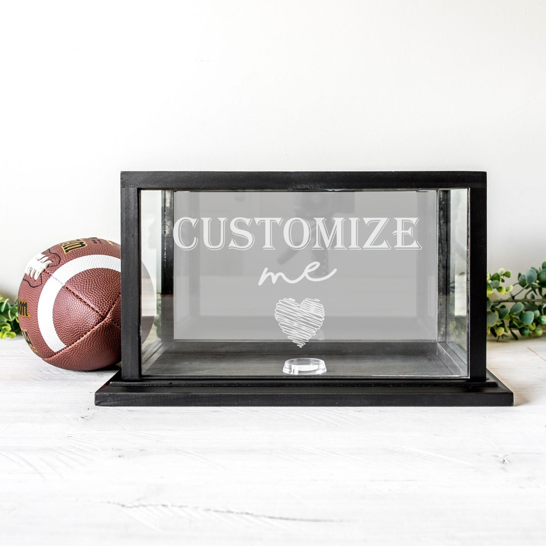 Custom Football Display Showcase | Laser Engraved Log | Personalized ...