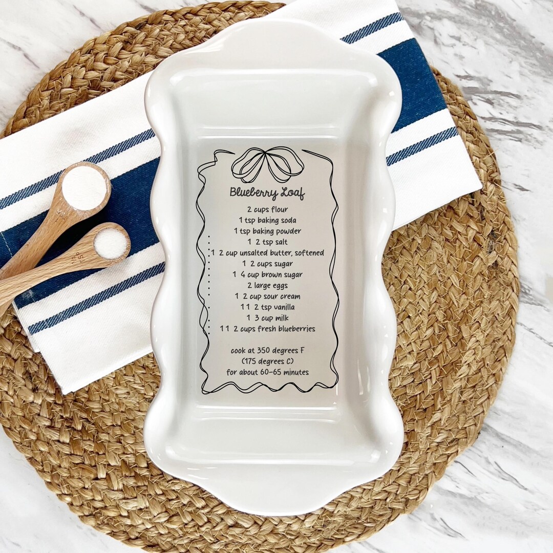 Personalized Handwritten Recipe Loaf Pan – Custom Engraved Baking Dish ...