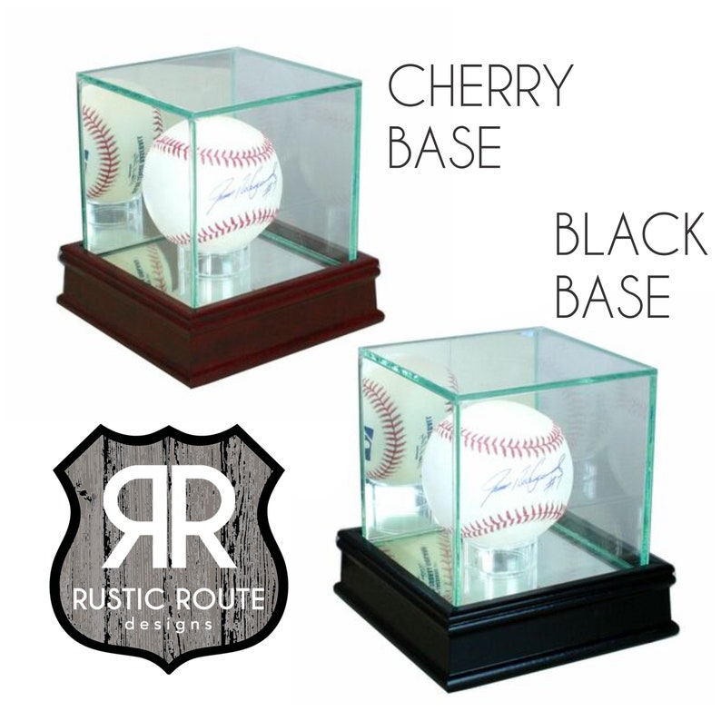 Engraved Glass Baseball Display Case | Personalized Sports Display Case ...
