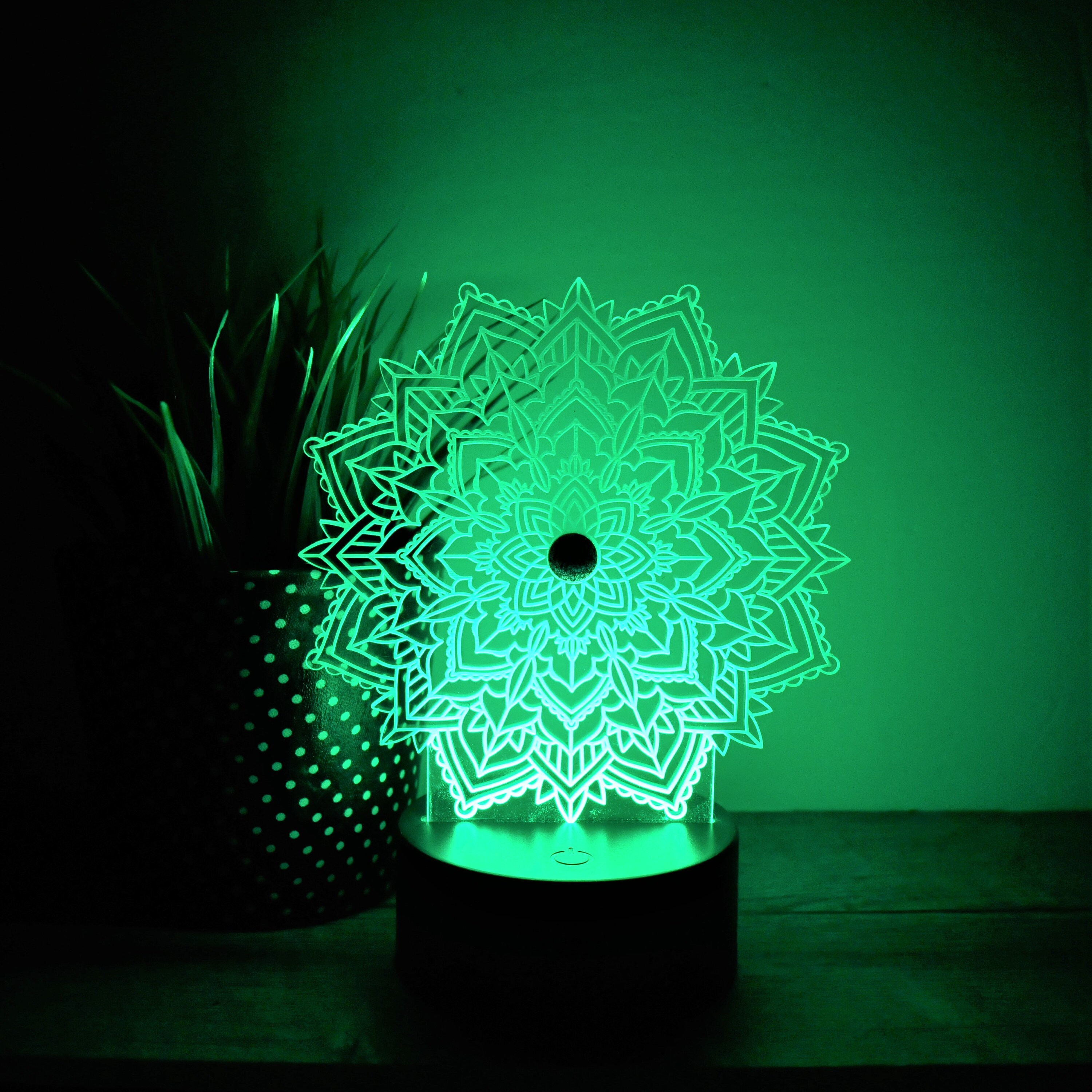 Personalized Mandala Night Light LED Night LightPersonalized | Etsy